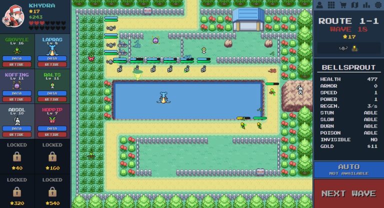 PokéPath TD Is a Fan-Made Pokémon Tower Defense Worth Playing - IndieGames